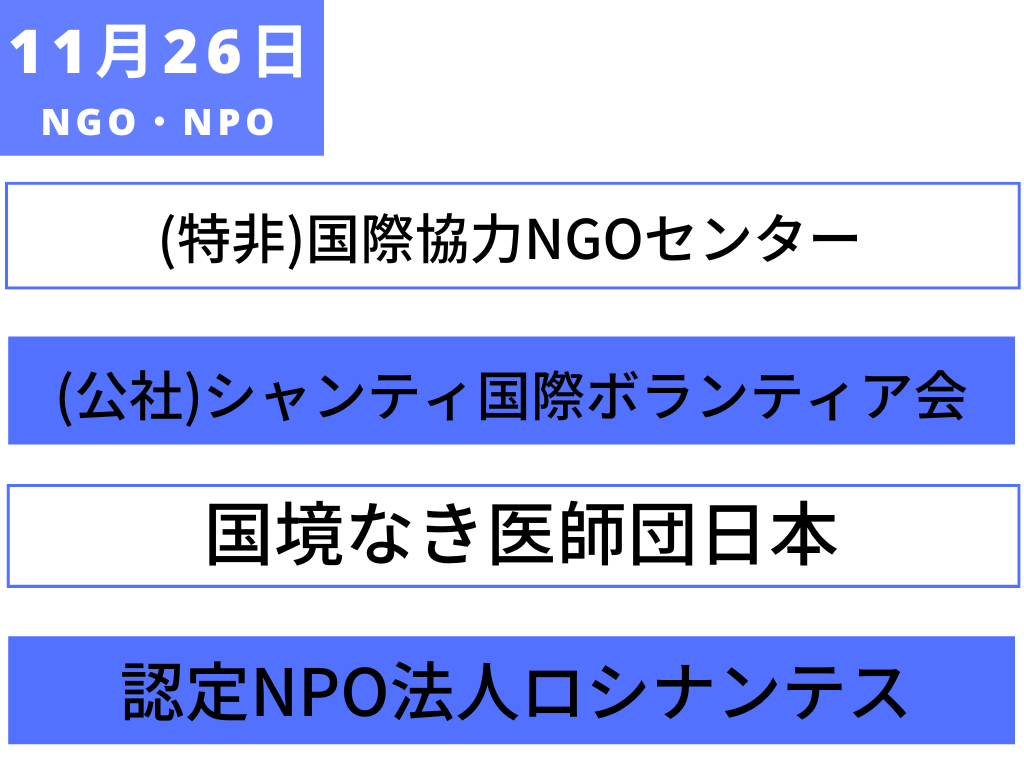 国際協力キャリアフェア2022個別説明会出展団体紹介【NPO・NGO編】 - 国際開発ジャーナル社 International Development Journal
